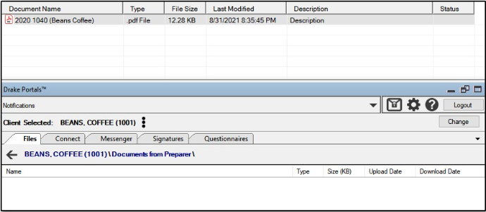 Drake Portals - Uploading Documents for Client Pickup