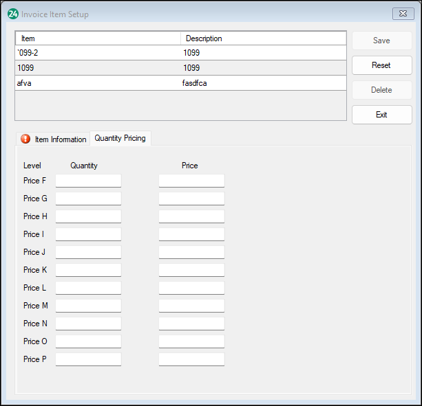 Drake Accounting - Invoice Item Setup