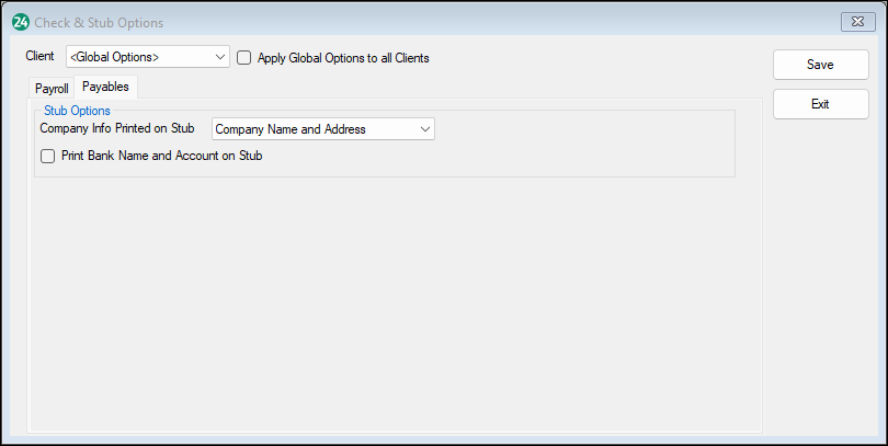 Drake Accounting - Check & Stub Options