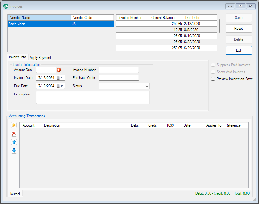 Drake Accounting - Entering Payables Invoices
