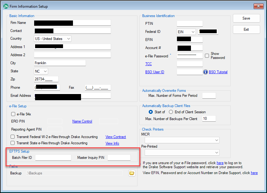 Drake Accounting - Paying Tax Deposits via EFTPS