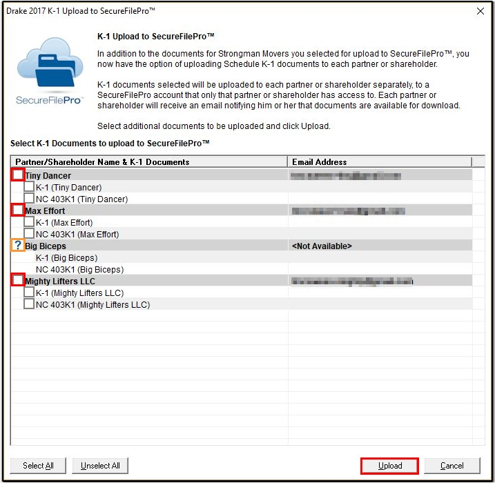 Drake Portals - K1 Delivery to Shareholders, Partners, or Beneficiaries