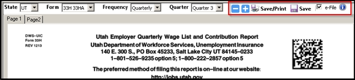 Drake Accounting - UT - 33H and 33HA Wage Report