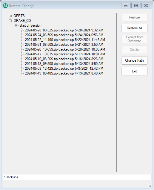 Drake Accounting - Restore a Backed Up Client File
