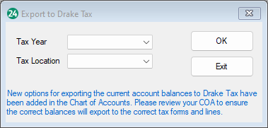Drake Accounting - Exporting to Drake Tax Software
