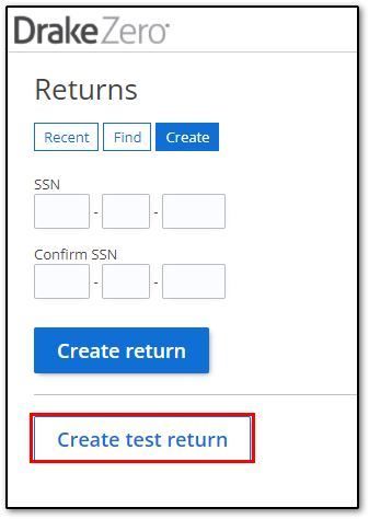 Drake Zero - Creating a Test Return
