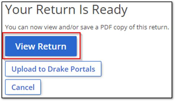 Drake Zero or Web1040 - Downloading a Return