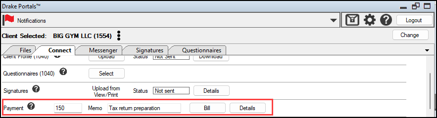 Drake Pay - Integration in Drake Portals