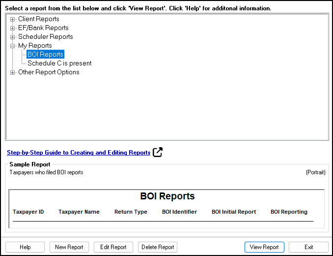 Drake Tax - Creating a Beneficial Ownership Information (BOI) Report