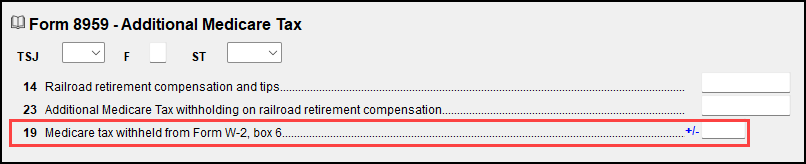 Drake Tax - Additional Medicare Tax: Form 8959