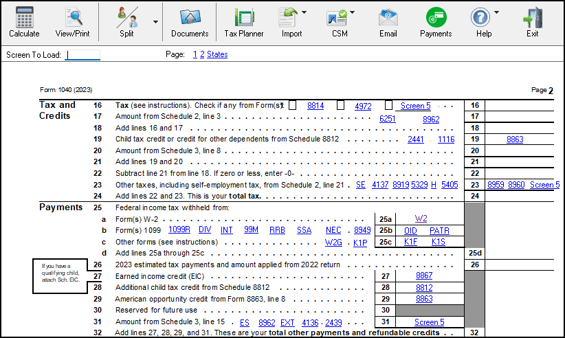 Drake Tax - Forms Based Data Entry