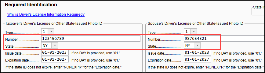 Drake Tax - NY: Reject R1120 - Driver's License/State ID Number Format ...