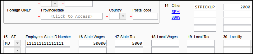 Drake Tax - MD: State Pickup Amounts