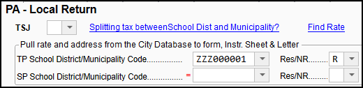 Drake Tax - PA: Splitting Tax Between School District and Municipality