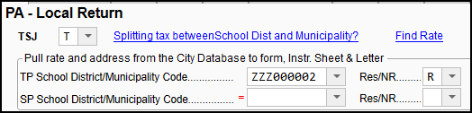 Drake Tax - PA: Splitting Tax Between School District and Municipality