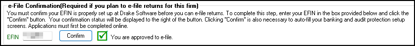 Drake Tax - Firm Setup and e-File Confirmation