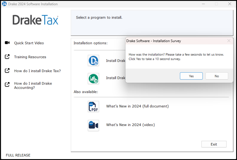 Drake Tax – Installation