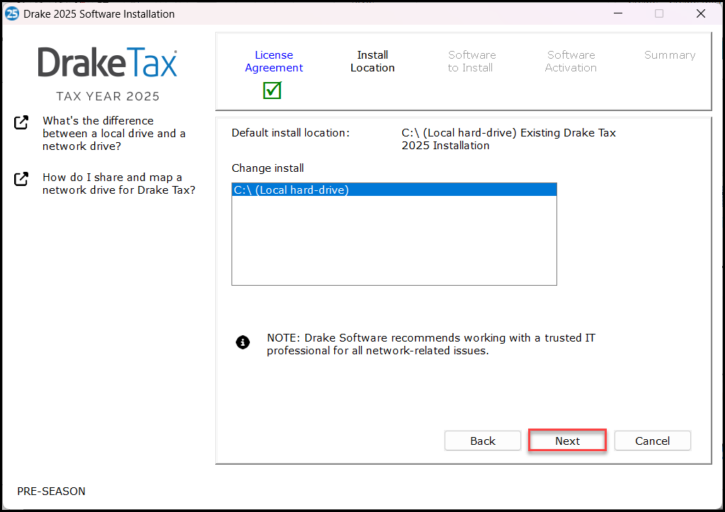 Drake Tax - Installation