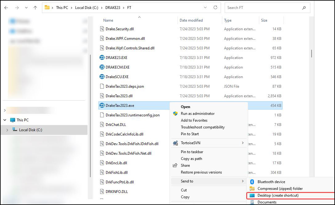 Drake Tax - Lost Desktop Icons for Drake Tax