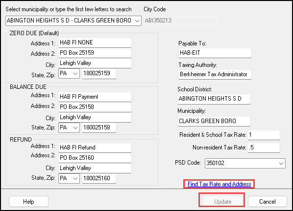 Drake Tax - PA: LOCAL Returns