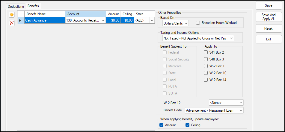 Drake Accounting - Setting up a Payroll Cash Advance